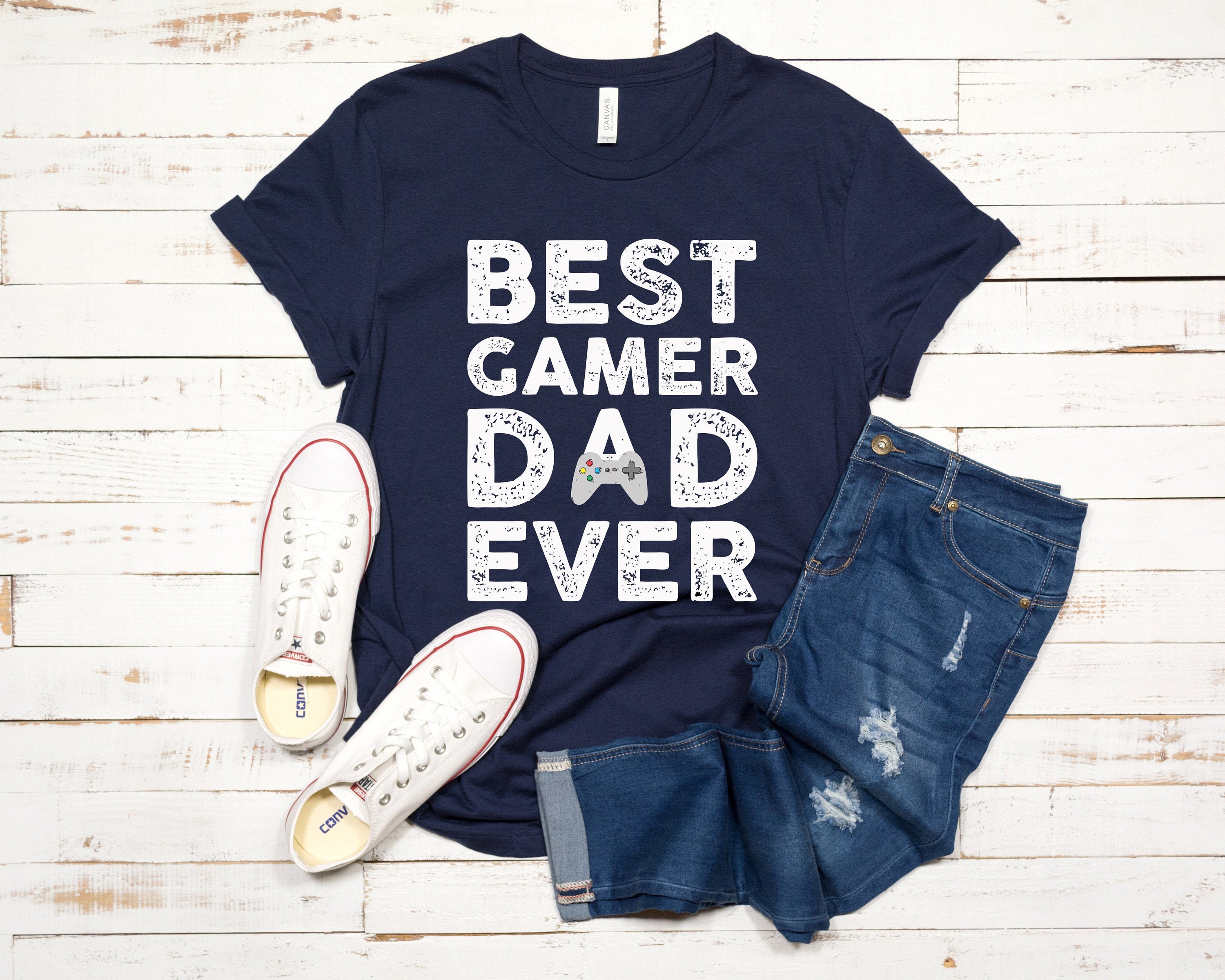Best Gamer Dad Ever, Dad Shirts With Sayings, Dad Shirt Funn | Inspire ...