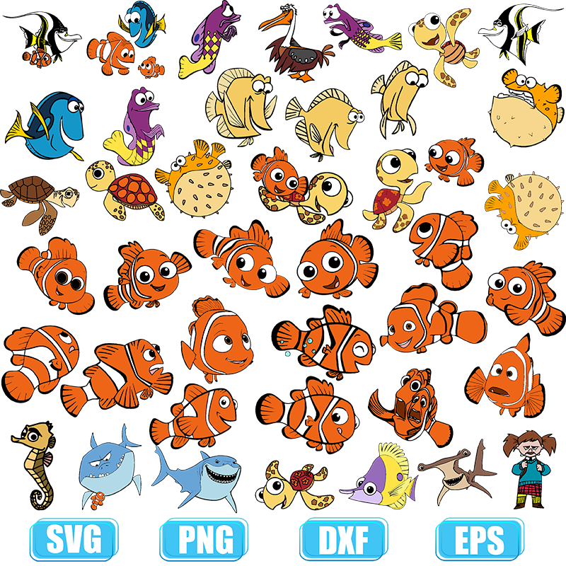 nemo svg,finding nemo svg,Silhouette Cut File,Svg File | Inspire Uplift