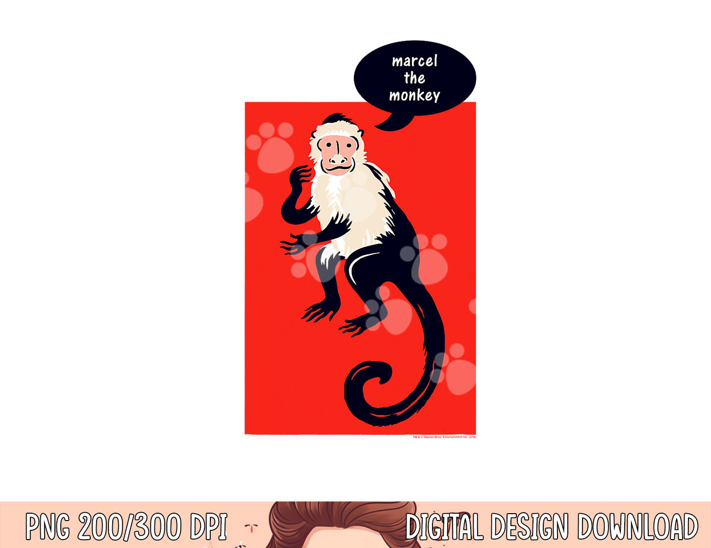 Friends Marcel the Monkey png, sublimation - Inspire Uplift