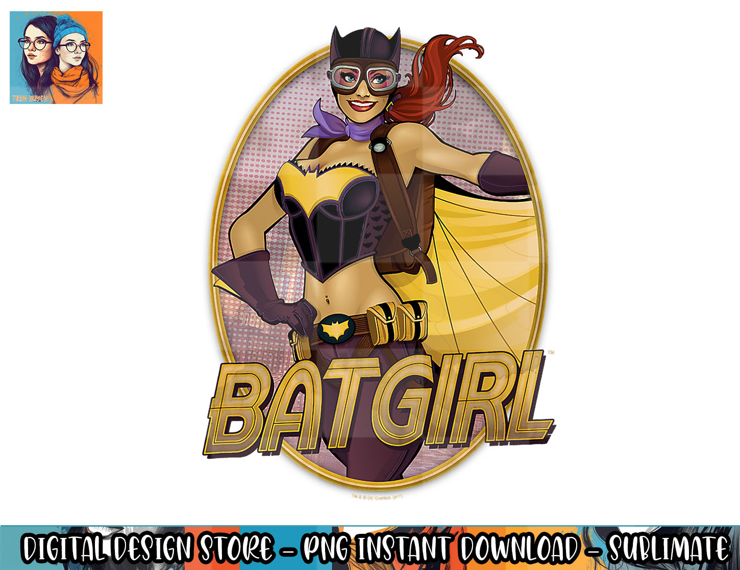 Batgirl Bombshell png, sublimate, digital download | Inspire Uplift