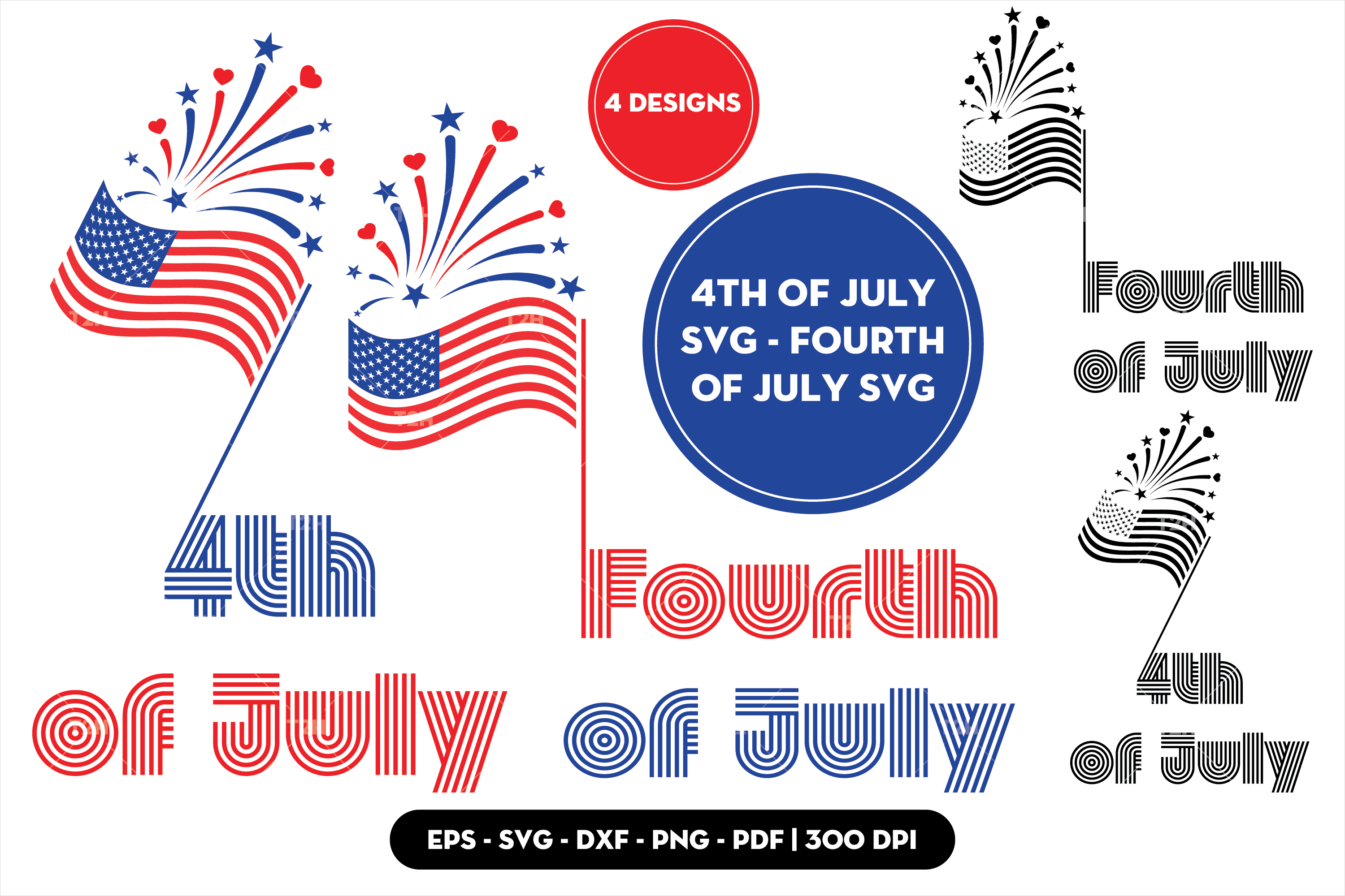 4th of July SVG - Fourth of July SVG | Inspire Uplift