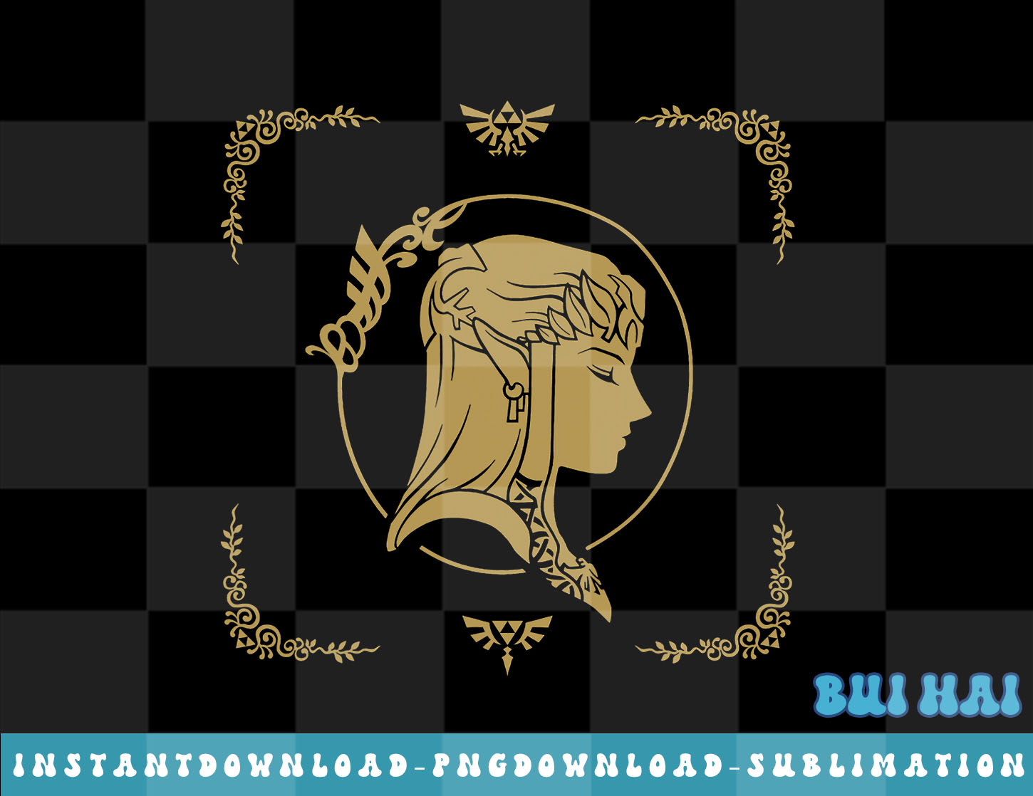 Legend Of Zelda Golden Hue Side View Framed Portrait png, su | Inspire ...