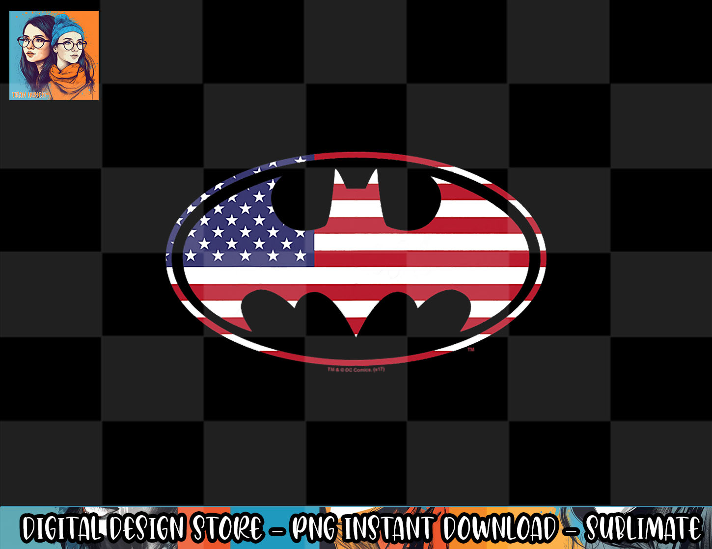 Batman American Flag Oval png, sublimate, digital download | Inspire Uplift