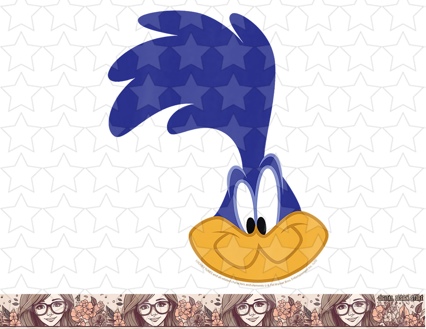 Kids Looney Tunes Road Runner Big Face png, sublimation, dig | Inspire ...