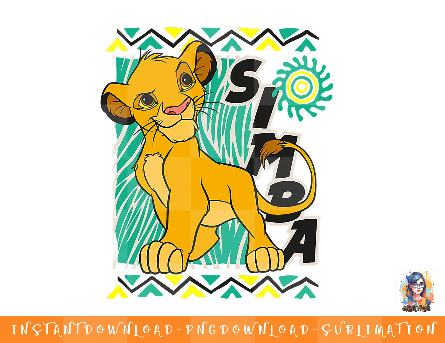 Disney Lion King Classic Simply Simba png, sublimation, digi | Inspire ...