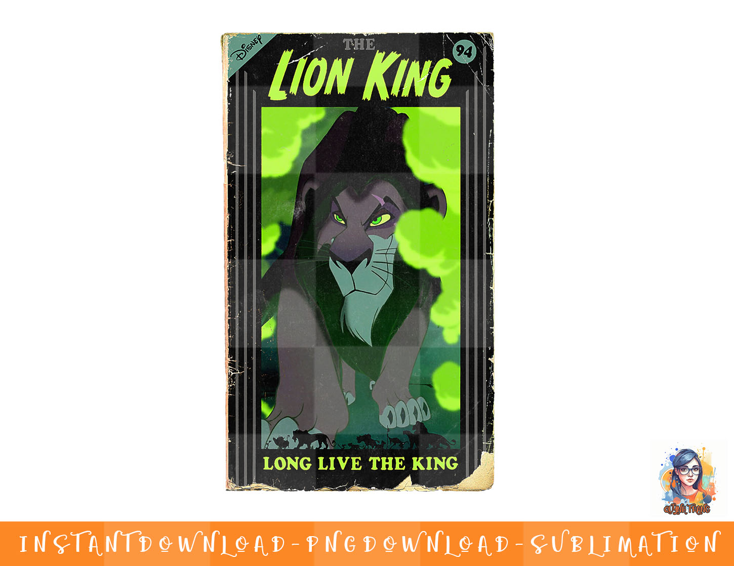 Disney Lion King Distressed Scar VHS Cover Graphic T-Shirt p | Inspire ...
