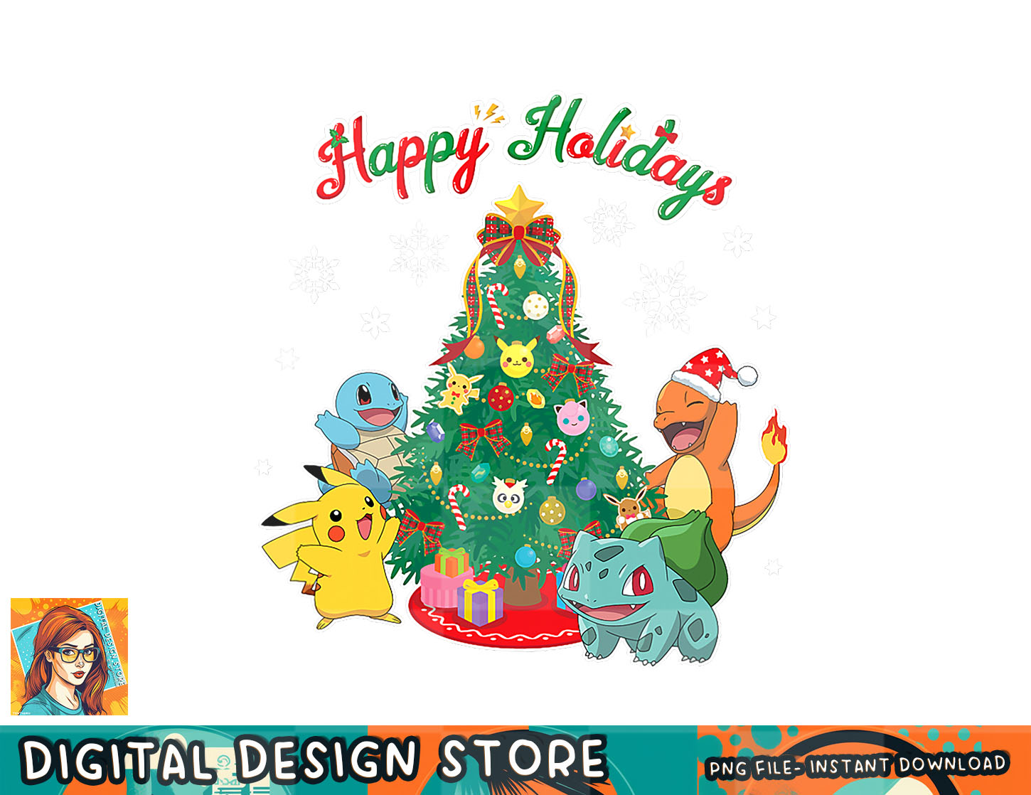 Pokemon - Happy Holidays Christmas Celebration Group png, di | Inspire ...