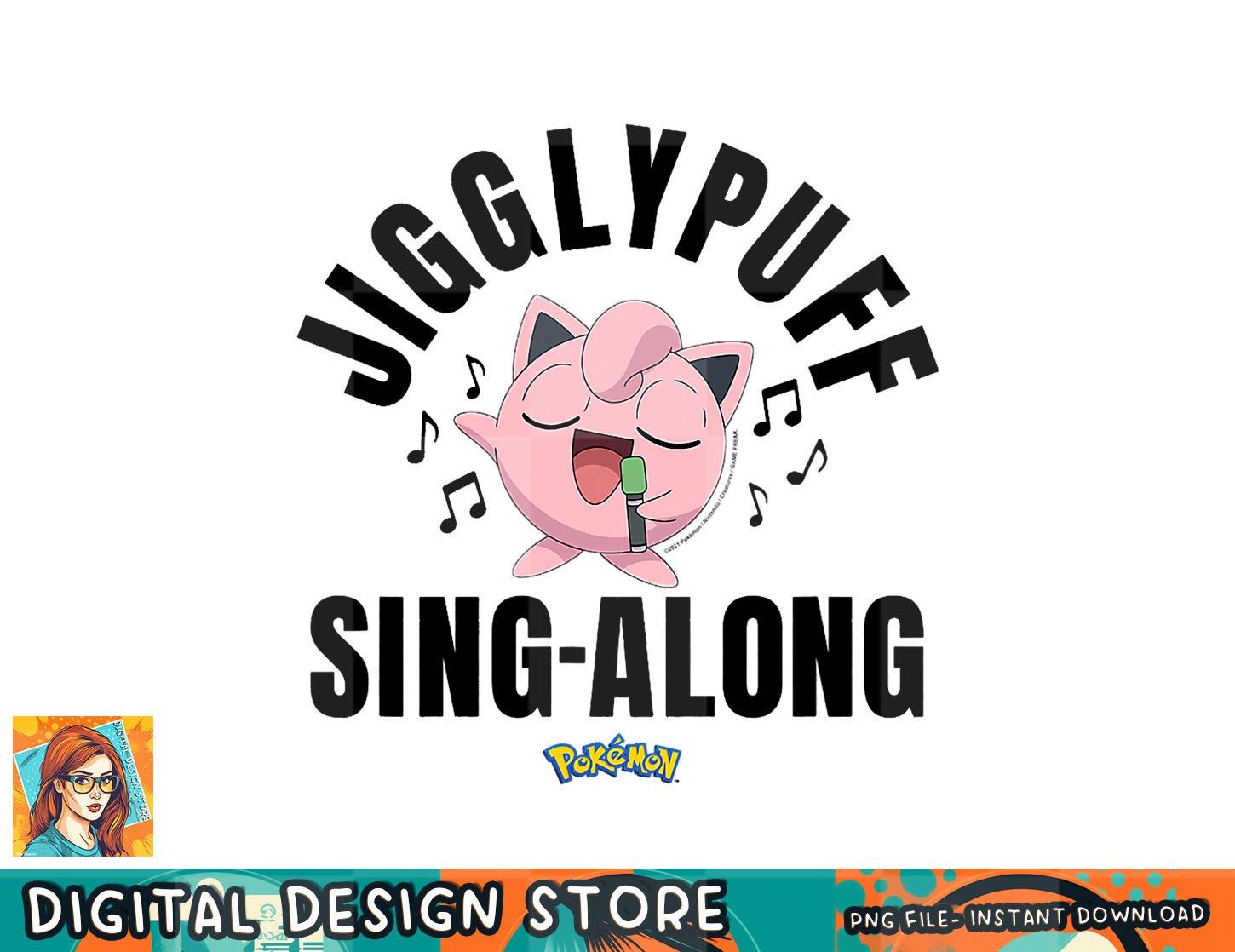 Pokemon - Jigglypuff png, digital prints, sublimation | Inspire Uplift