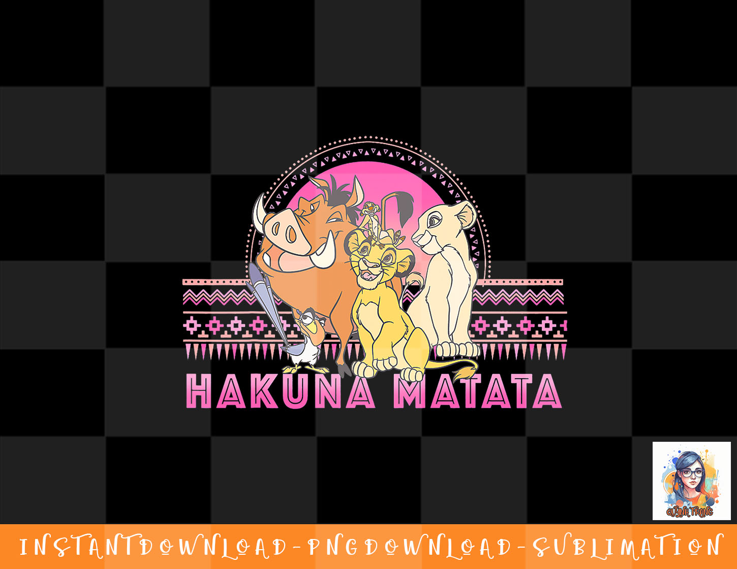 Disney Lion King Hakuna Matata Circle Artsy Portrait png, su | Inspire ...