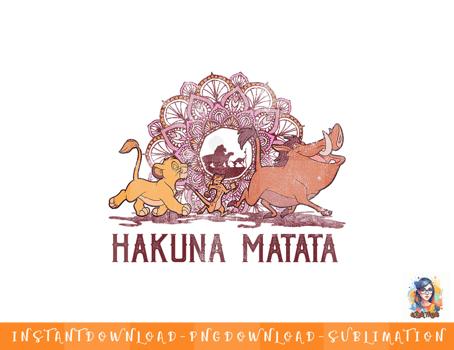 Disney Lion King Hakuna Matata Henna Group Shot Portrait png | Inspire ...