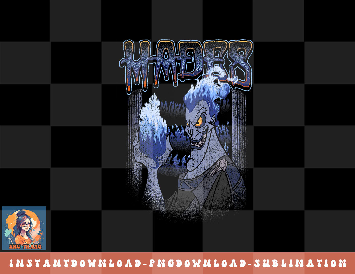 Disney Hercules Hades Flame Portrait png, sublimation, digit - Inspire ...