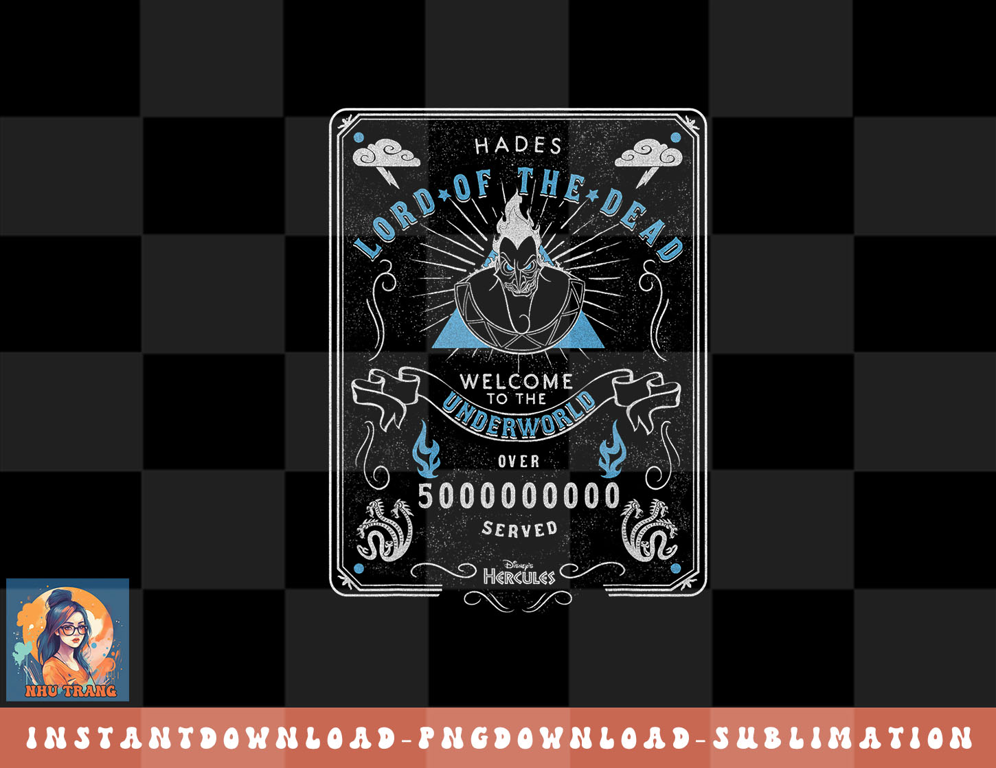 Disney Hercules Hades Lord Of The Dead Underworld Poster png | Inspire ...