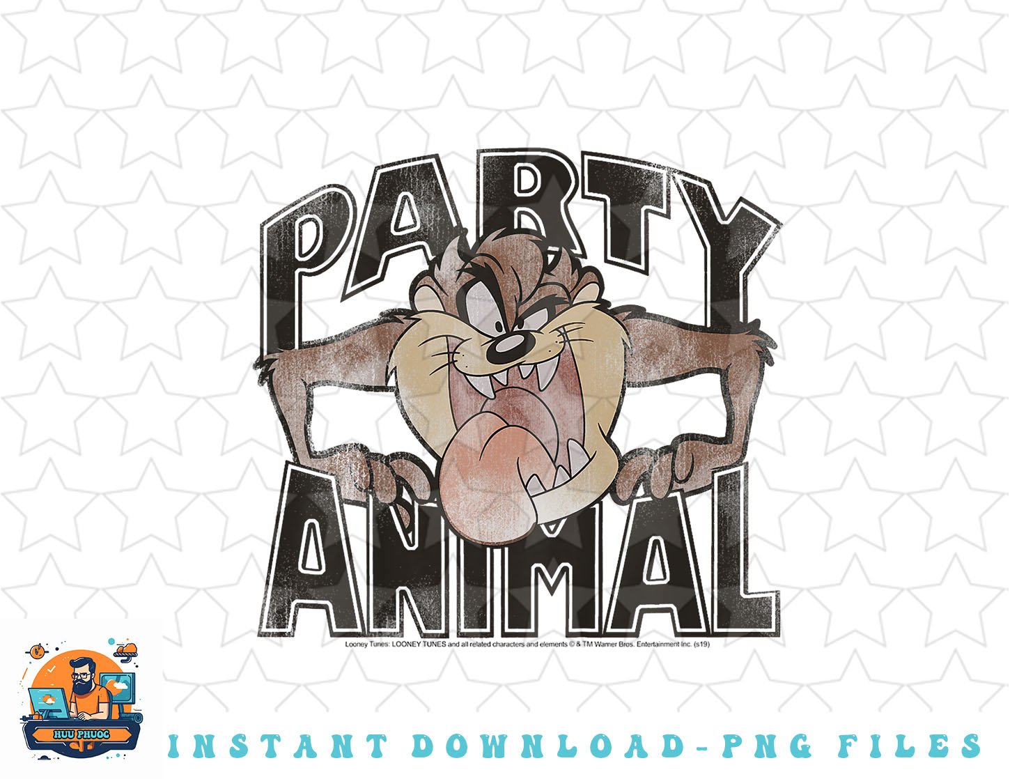 Kids Looney Tunes Taz Party Animal Portrait png, sublimation | Inspire ...