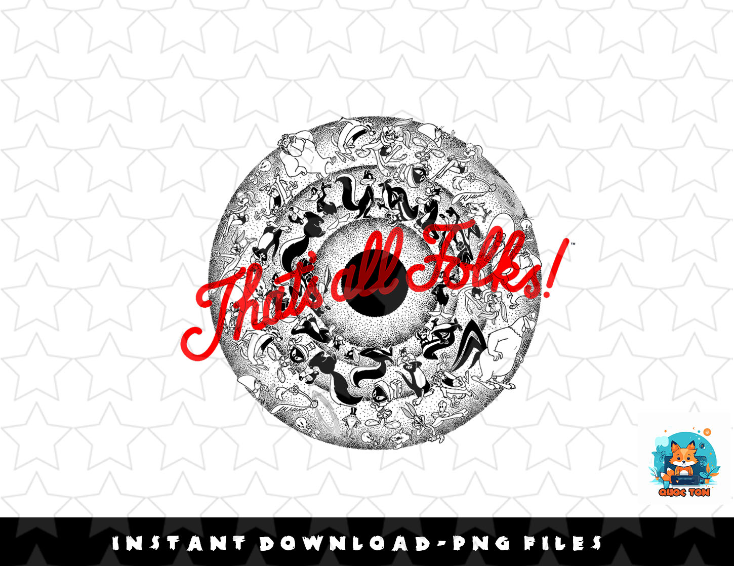 Looney Tunes Character Fill Thats All Folks png, sublimation | Inspire ...