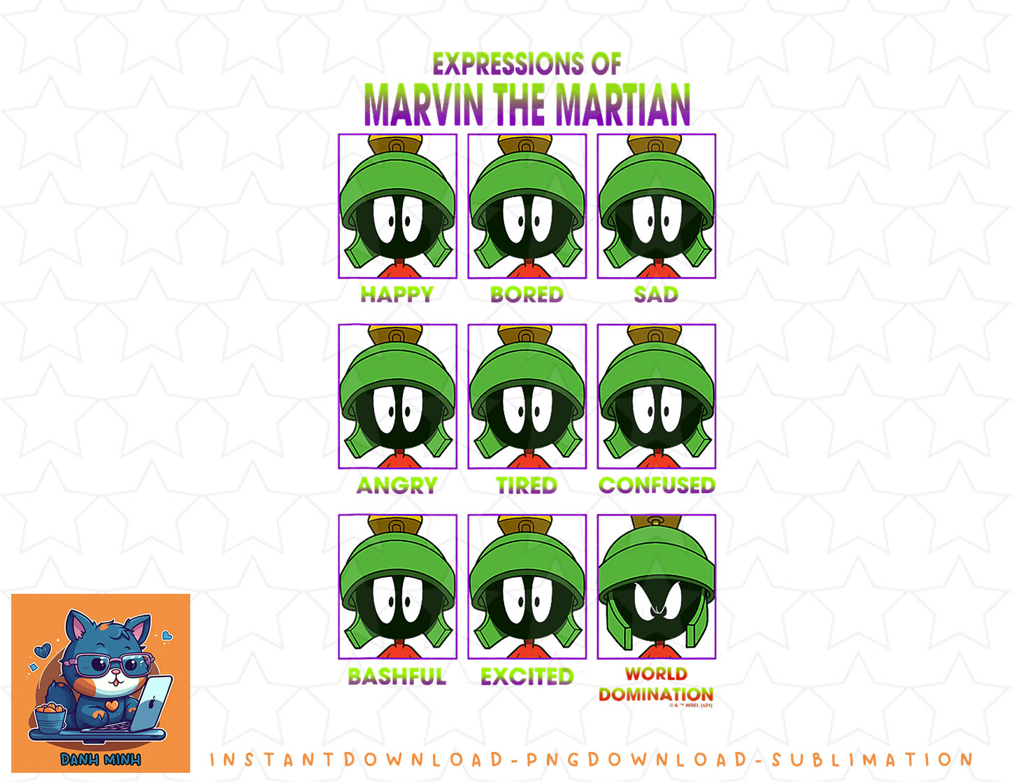 Looney Tunes Expressions Of Marvin The Martian Poster png, s - Inspire ...