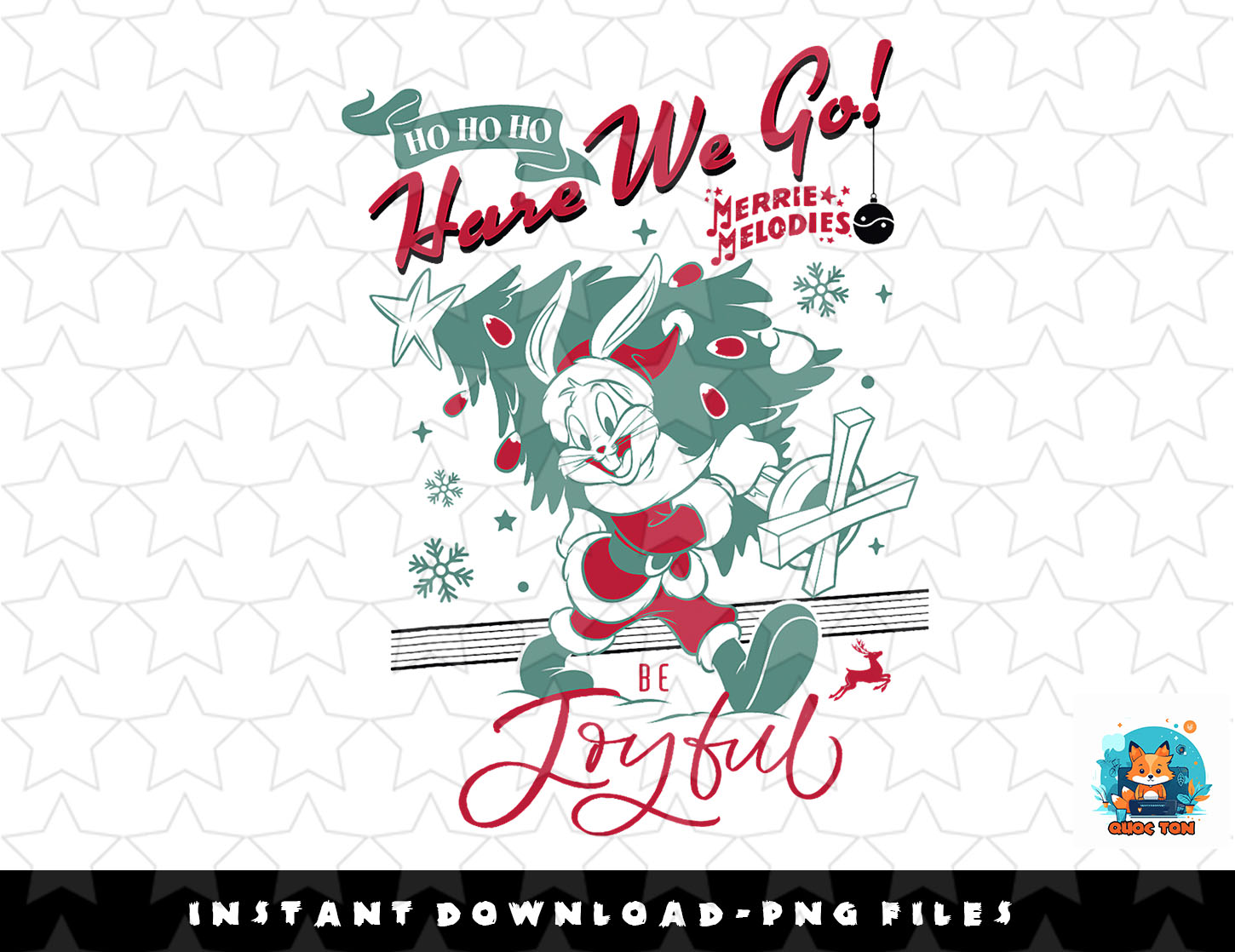 Looney Tunes Christmas Bugs Bunny Ho Ho Ho Here We Go png, s | Inspire ...