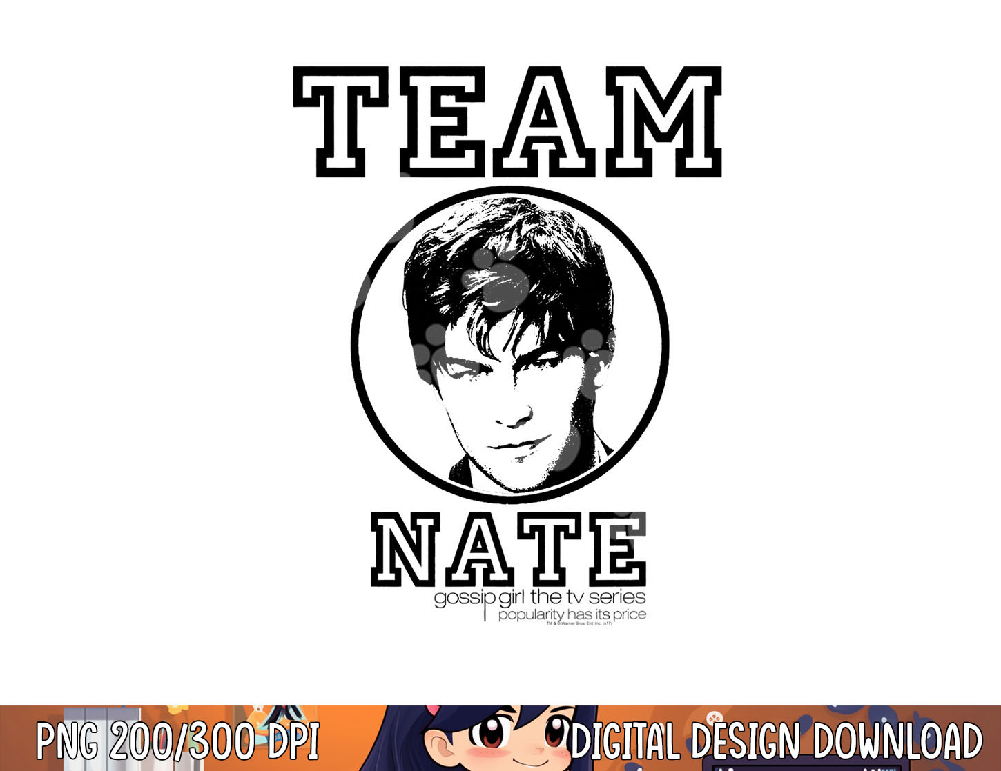 Gossip Girl Team Nate png, sublimation - Inspire Uplift