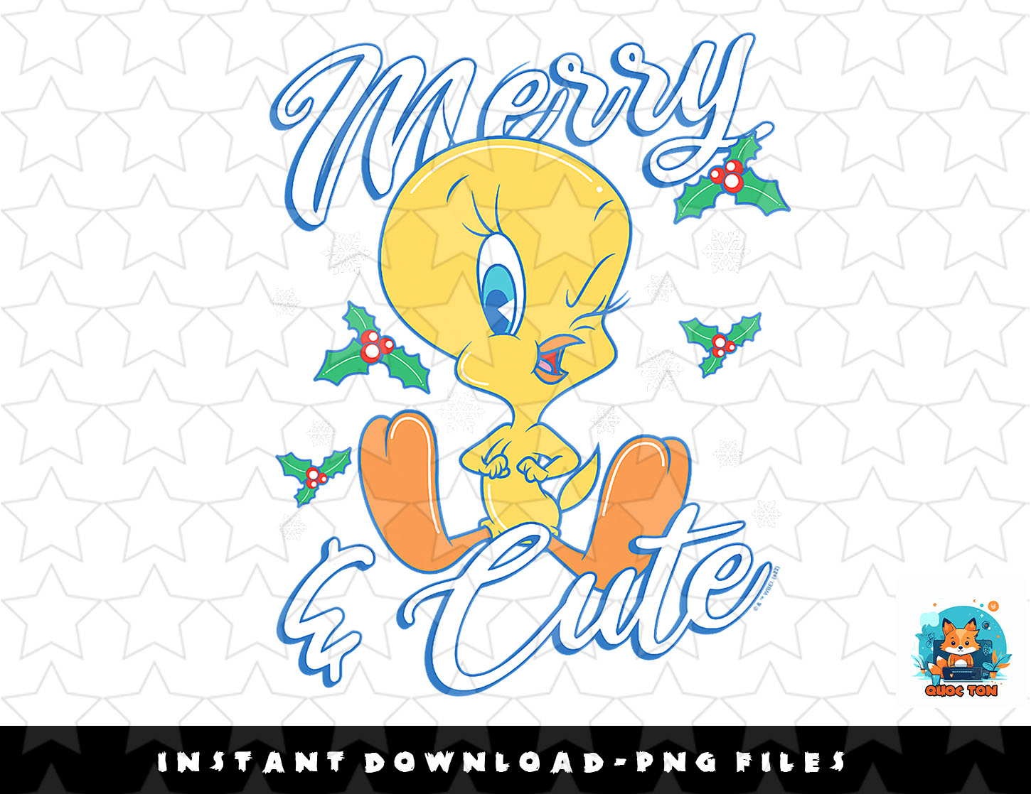 Looney Tunes Christmas Tweety Merry & Cute png, sublimation, | Inspire ...
