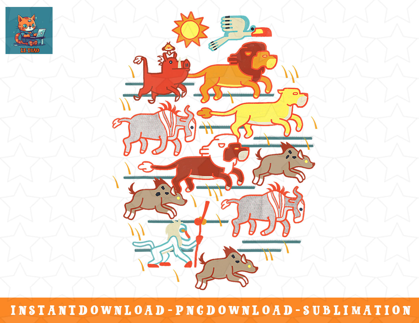 Disney Lion King Stampede Cave Painting Graphic T-Shirt png, | Inspire ...