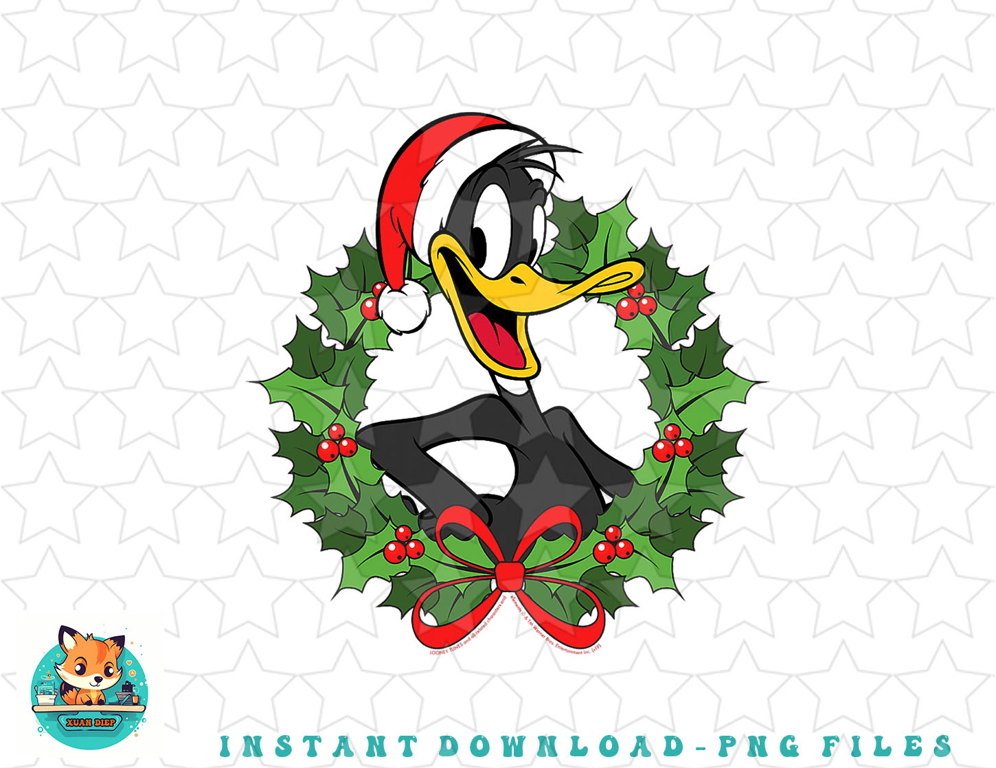 Looney Tunes Christmas Daffy Duck Wreath copy - Inspire Uplift