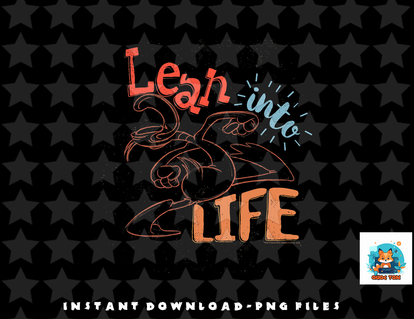 Looney Tunes Daffy Duck Lean Into Life png, sublimation, dig | Inspire ...