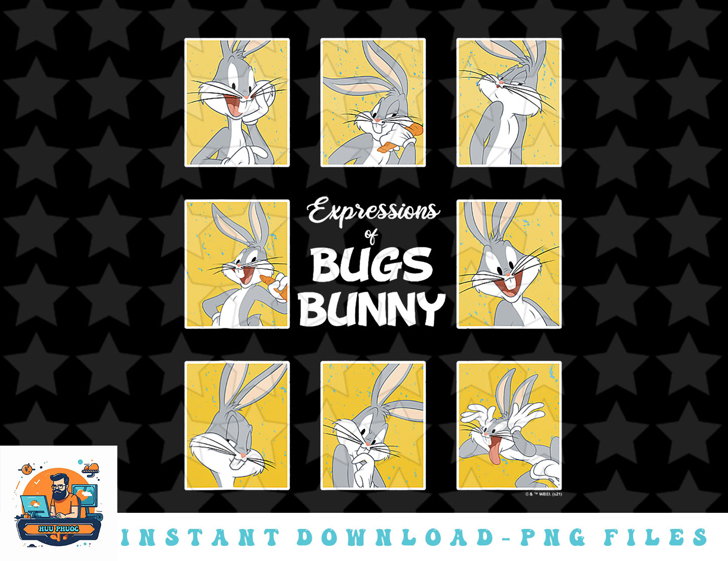 Looney Tunes Bugs Bunny Many Expressions Box Up png, sublima - Inspire ...