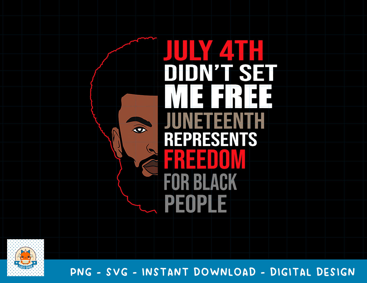 Freedom for Black People Juneteenth Men Boys png | Inspire Uplift