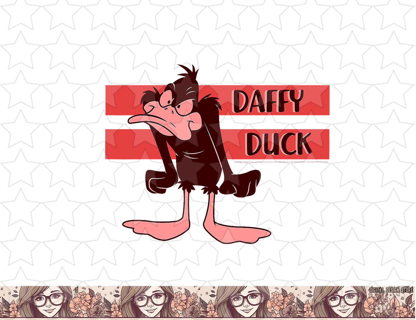 Looney Tunes Daffy Duck Angry Portrait png, sublimation, dig | Inspire ...