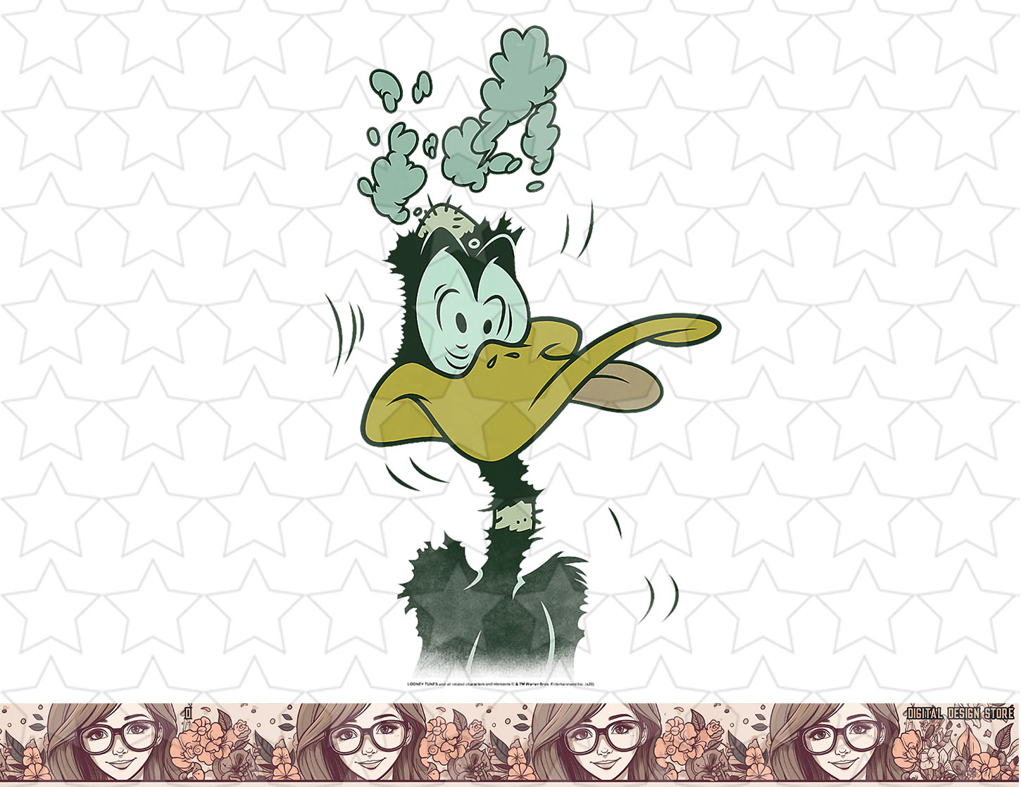 Looney Tunes Daffy Duck Explosion Portrait png, sublimation, | Inspire ...