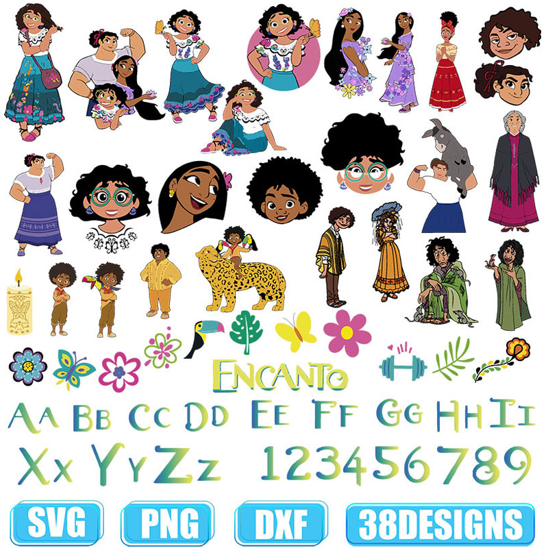 Encanto svg,Encanto icons,Encanto font TTF,Encanto number | Inspire Uplift