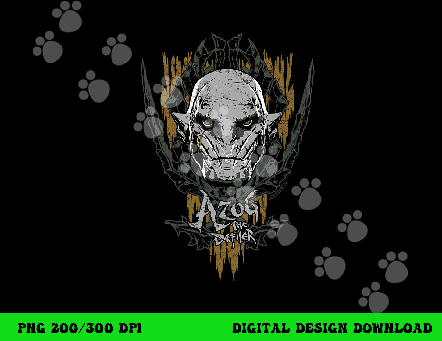 Hobbit Azog png, sublimation - Inspire Uplift