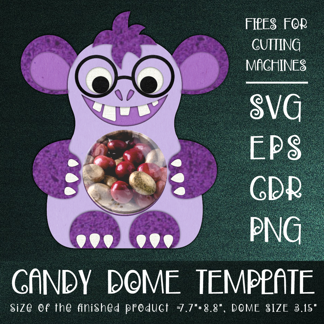 Little Monster Candy Dome | Paper Craft Template | Inspire Uplift