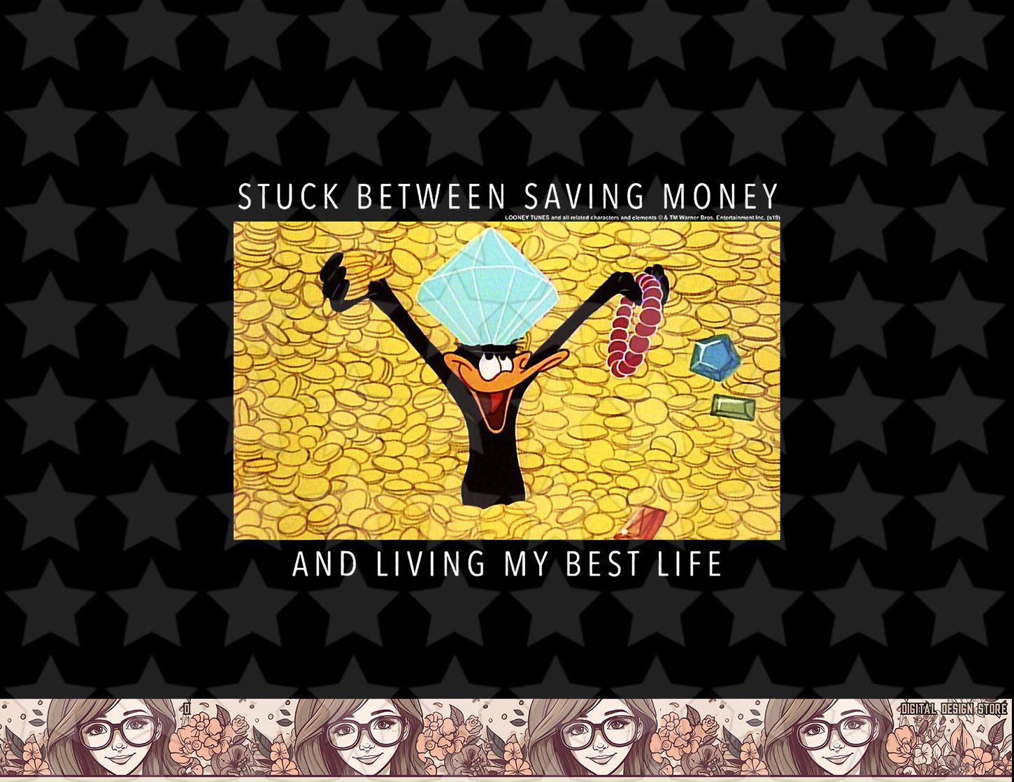 Looney Tunes Daffy Duck Stuck Between Saving Money Meme png, | Inspire ...