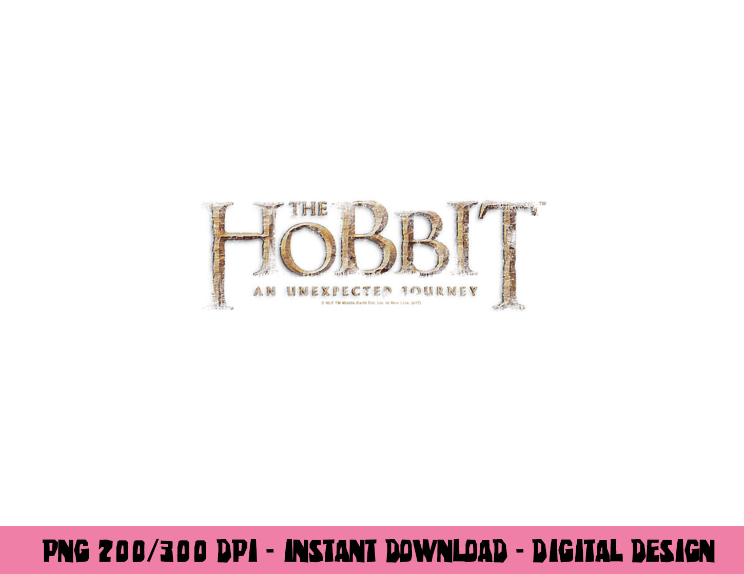 Hobbit Distressed Logo png, sublimation - Inspire Uplift