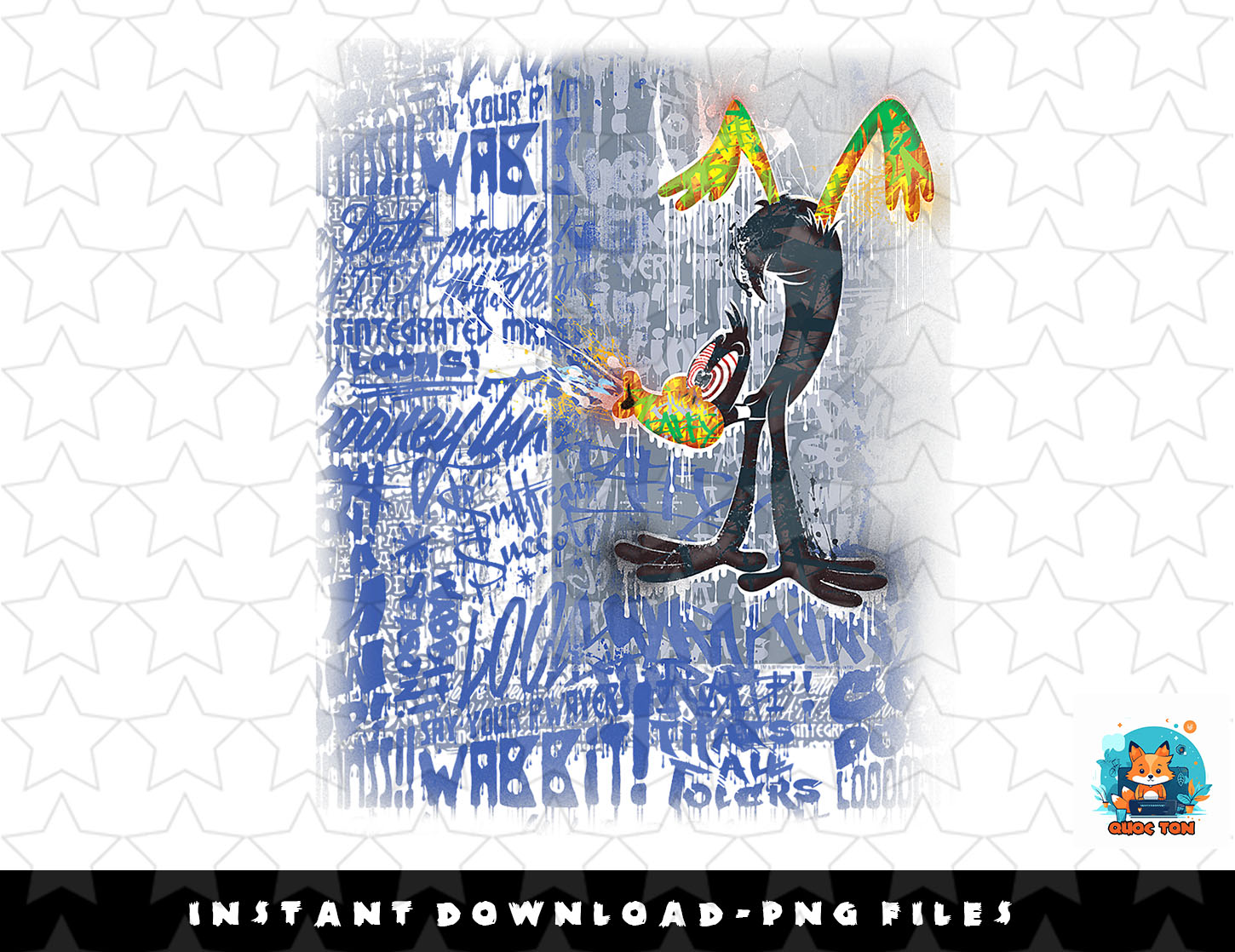 Looney Tunes Graffiti Daffy Duck png, sublimation, digital d - Inspire ...