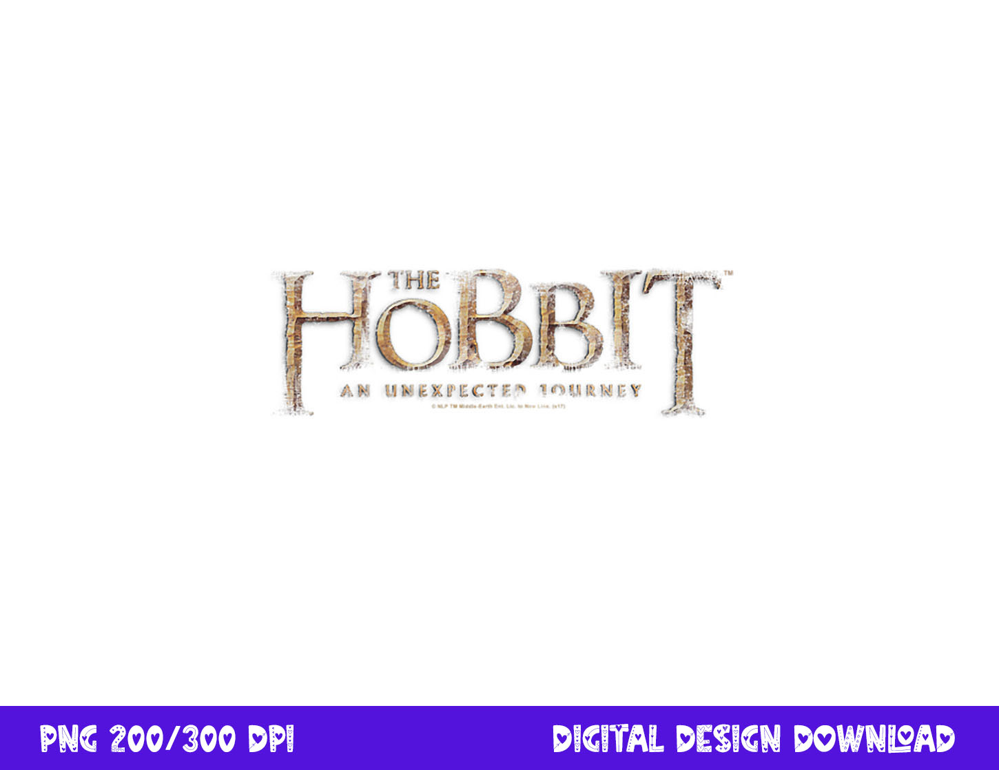 Hobbit Distressed Logo png, sublimation - Inspire Uplift