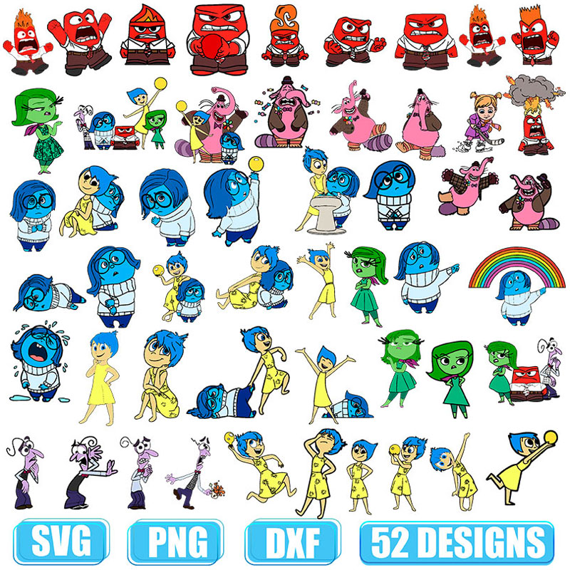 Inside Out svg,Sadness svg,Anger svg,fear svg Joy svg,Inside | Inspire ...