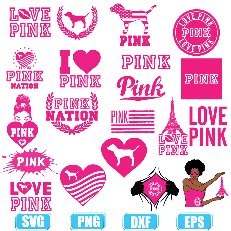 Love Pink Svg,Love Pink SVG Bundle,Love Pink Clip Art Bundle | Inspire ...