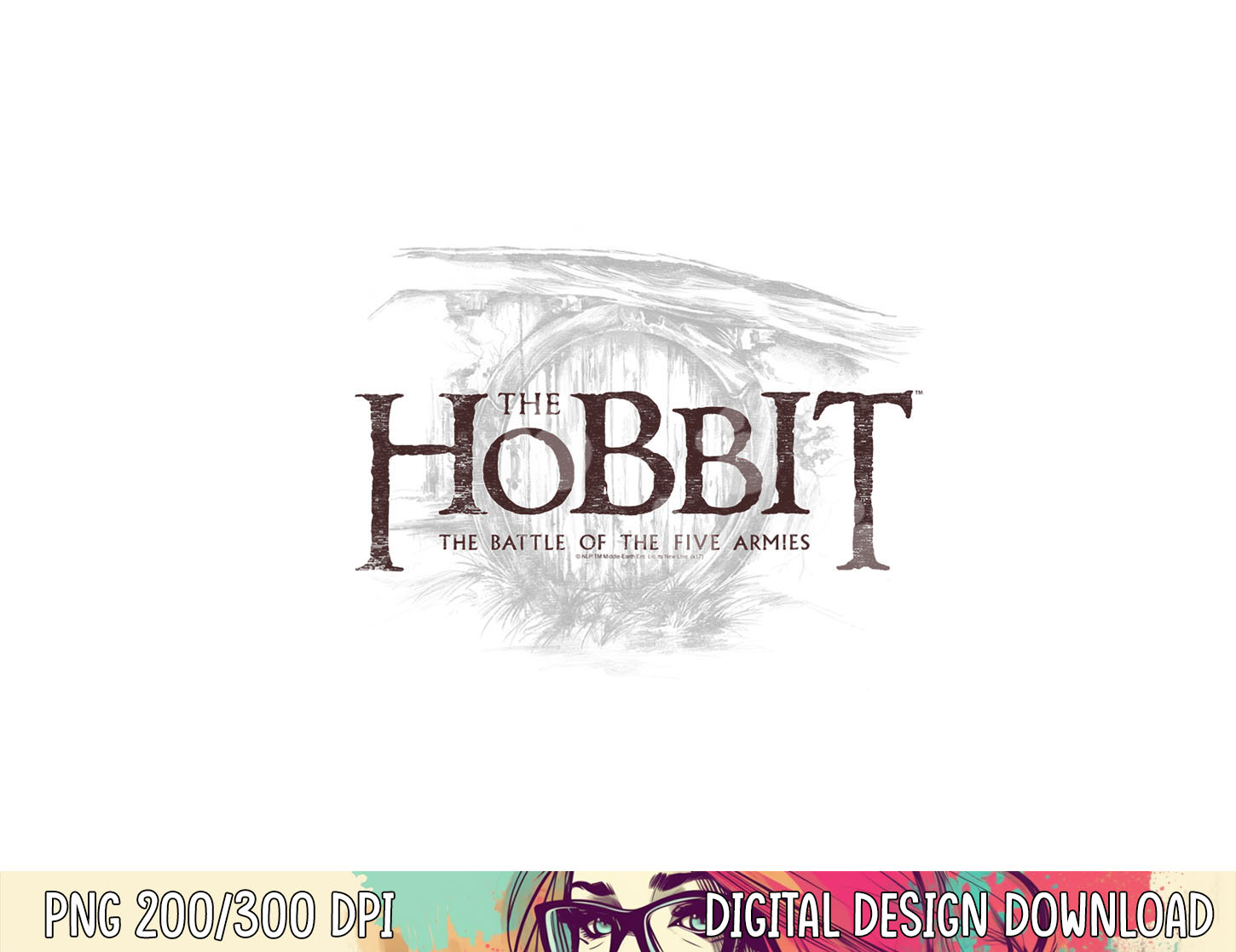 Hobbit Door Logo png, sublimation - Inspire Uplift
