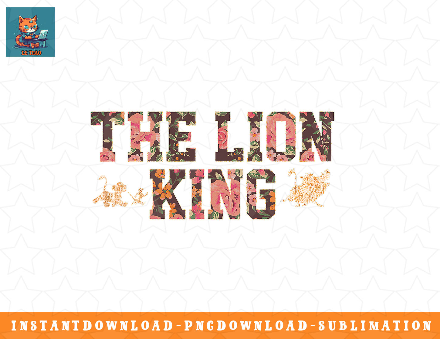 Disney The Lion King Floral Text Fill png, sublimation, digi | Inspire ...