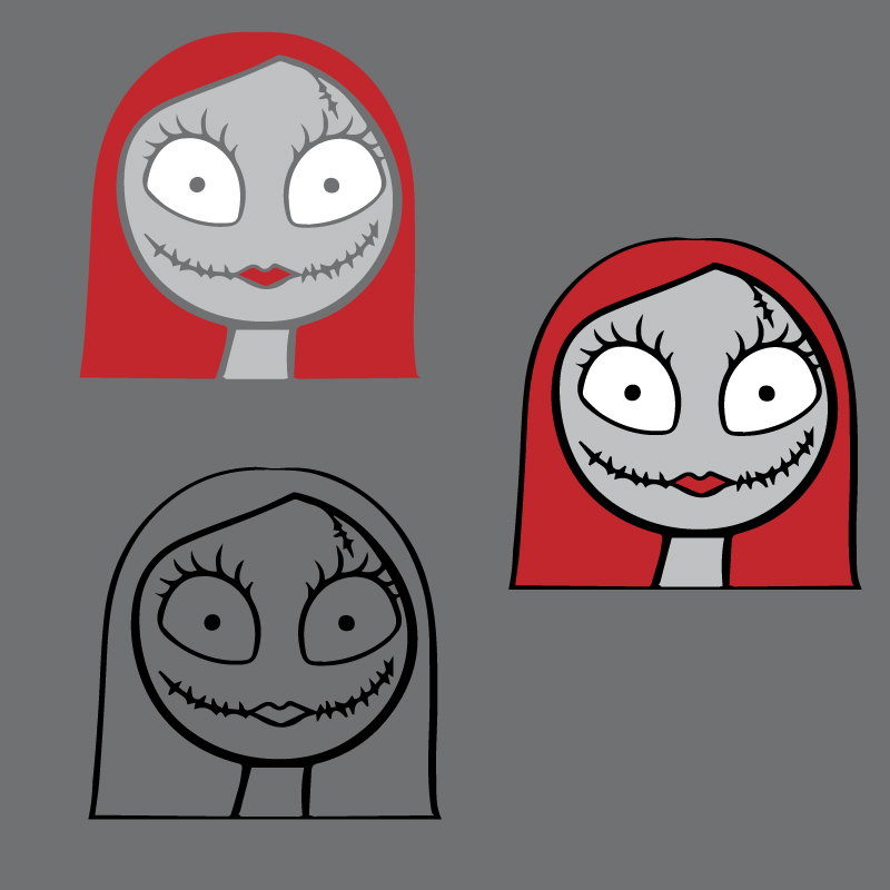 Nightmare Before Christmas Sally Face Drawing