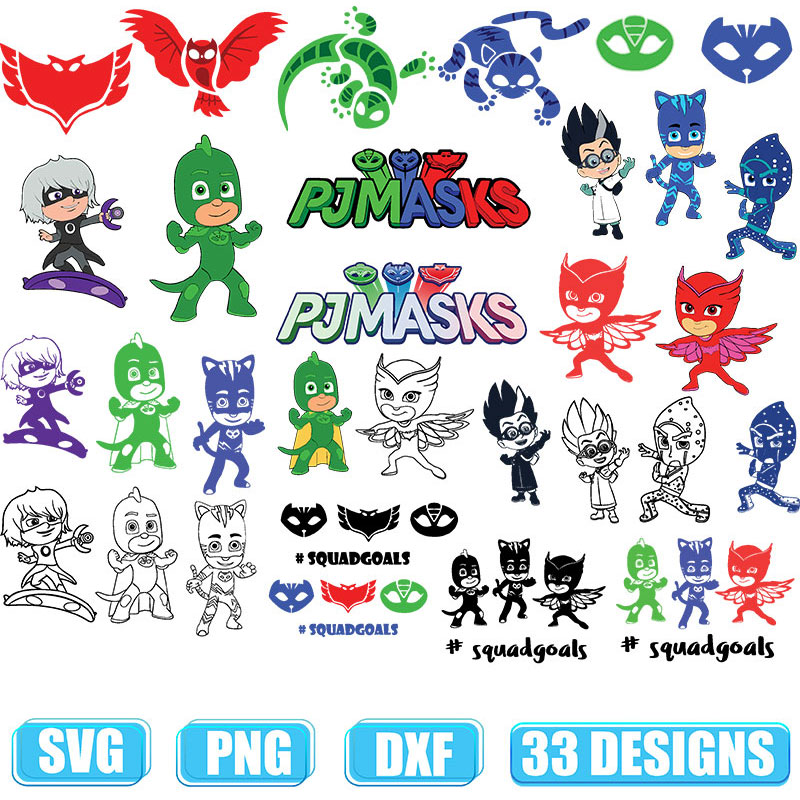 pj masks faces svg - Inspire Uplift