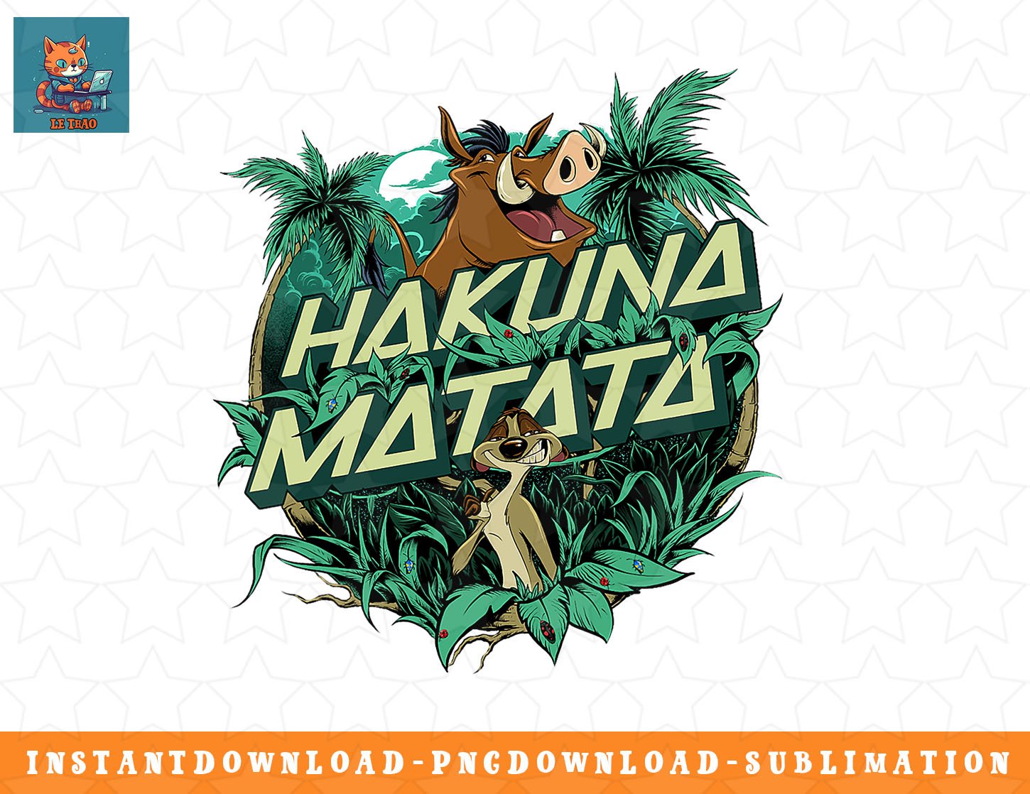 Disney The Lion King Hakuna Matata Jungle Circle png, sublim | Inspire ...