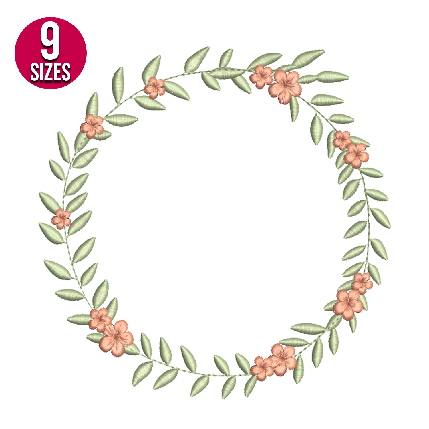 Floral Frame embroidery design, Machine embroidery pattern, | Inspire ...