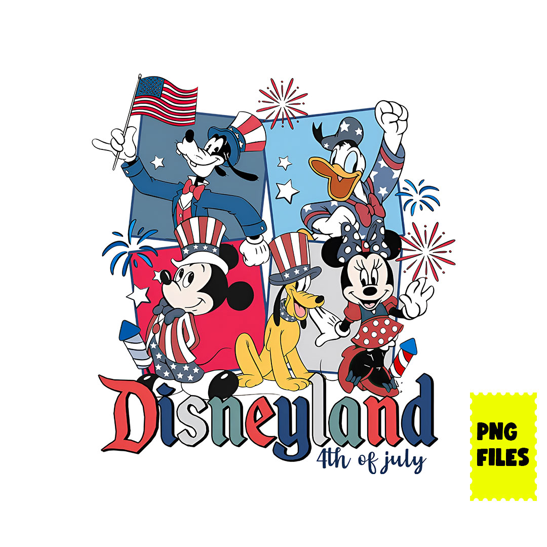 Mickey and Friends 4th of July Png, 4th of July Png, Disney | Inspire ...