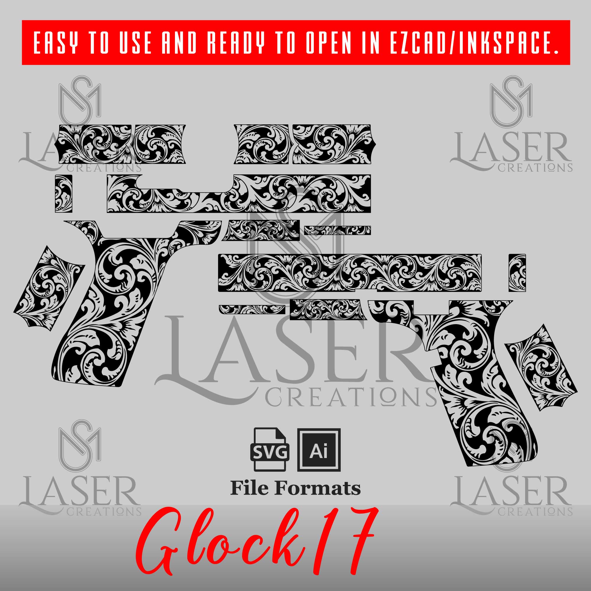 SM-Laser-Creation Glock 17 scroll degasin | Inspire Uplift