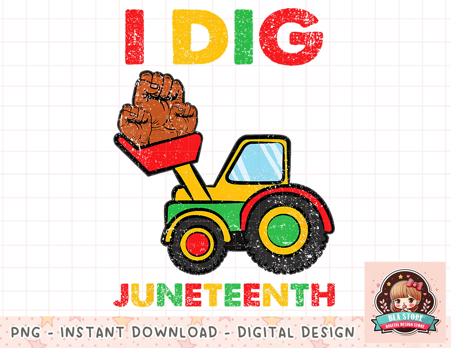 Kids Dig It Juneteenth Backhoe Black History African Boy Kid - Inspire ...