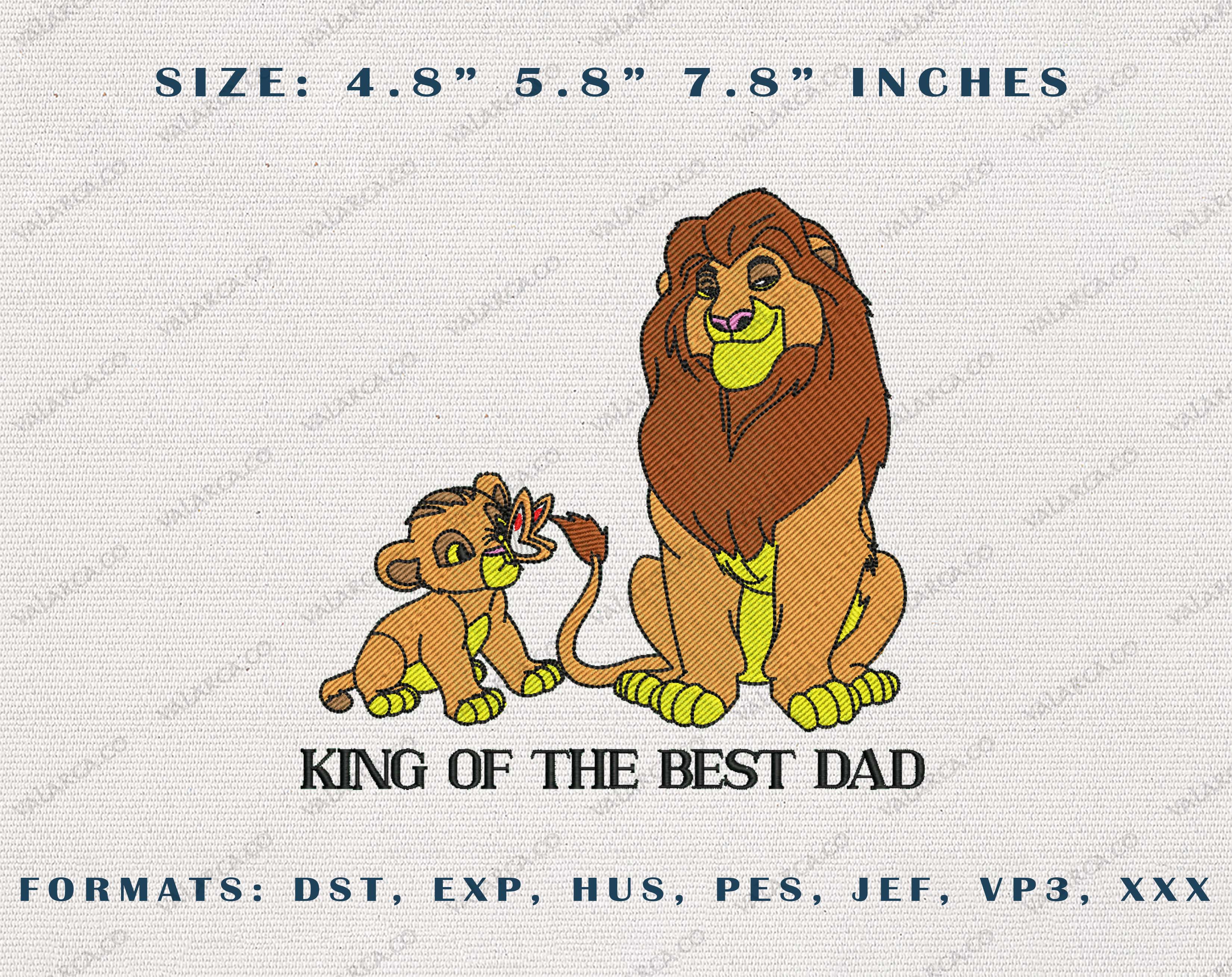 King Of The Best Dad Embroidery Design, Father Day Embroider - Inspire ...