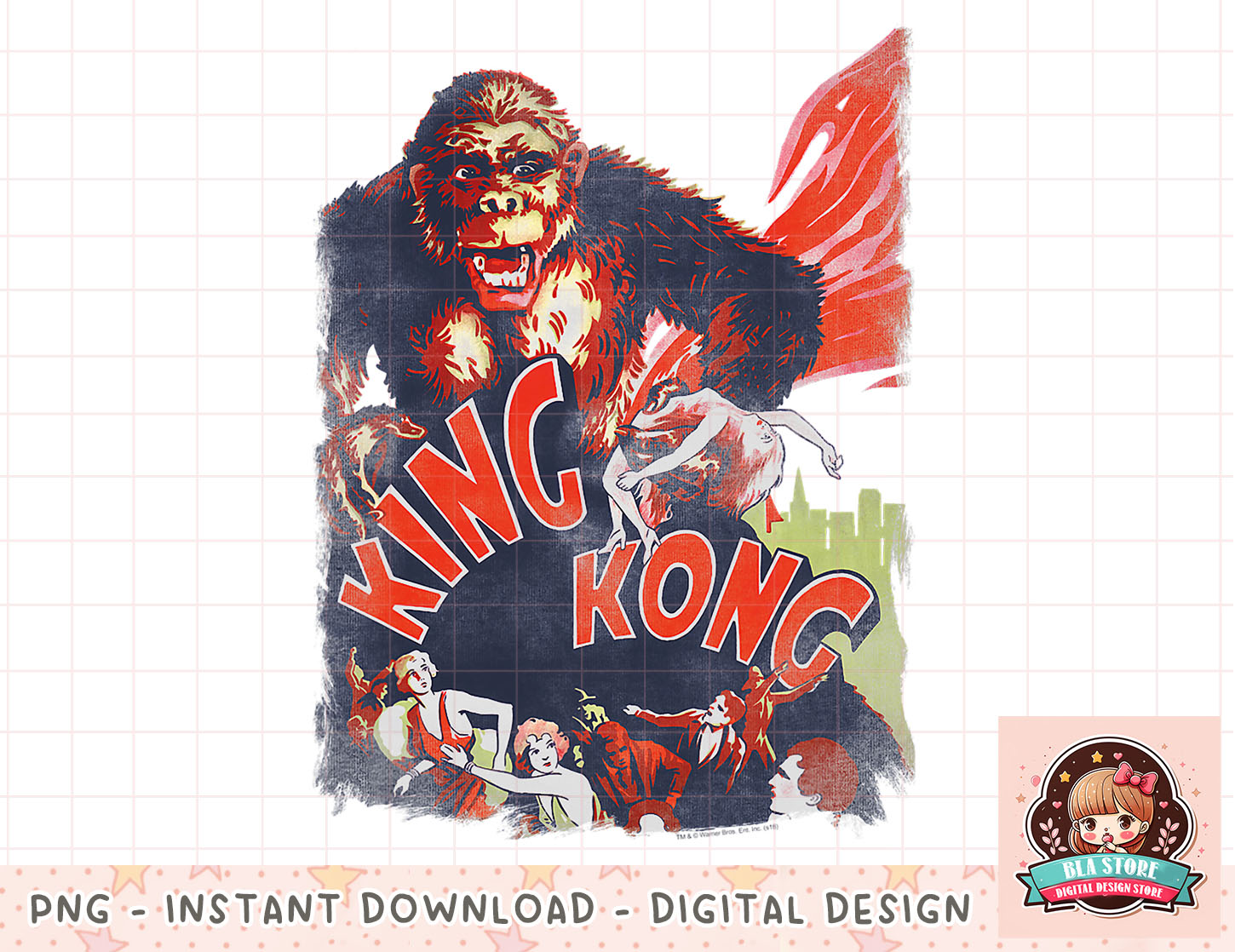 King Kong You Better Run png, instant download, digital prin - Inspire ...