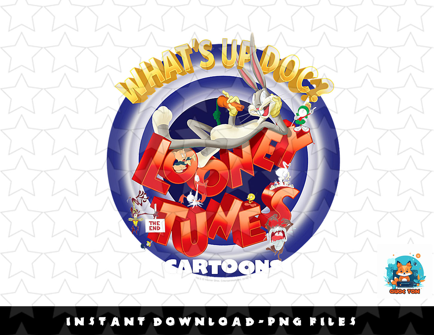 Looney Tunes Logo Bugs Bunny Whats Up Doc png, sublimation, | Inspire ...